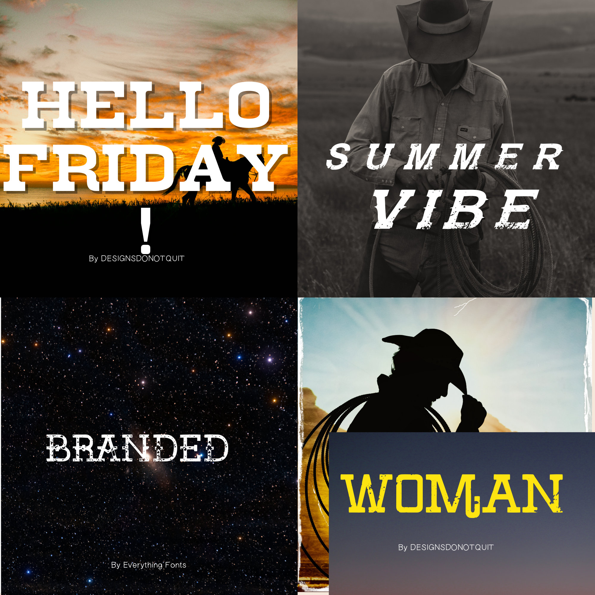 10 Western Font Bundle Canva Fonts Circuit Fonts Procreate - Etsy