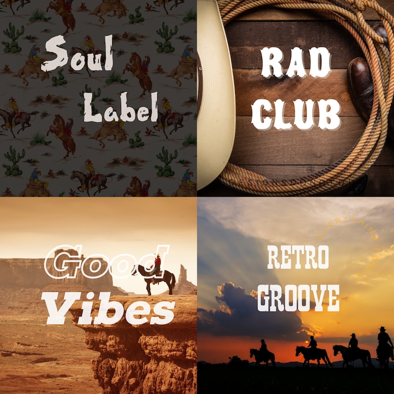 10 Western Font Bundle Canva Fonts, Circuit Fonts, Procreate Fonts ...
