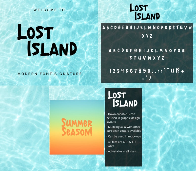 10 Summer Fonts Bundle Canva Fonts, Cricut Fonts, Procreate Fonts ...