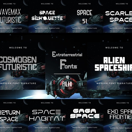 10 Cyberpunk Fonts Bundle Canva Fonts Cricut Fonts Procreate - Etsy