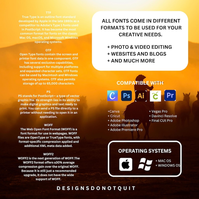 50+ Western Fonts "ttf, WOFF, WOFF2, PS, Formats Included" Fonts for ...