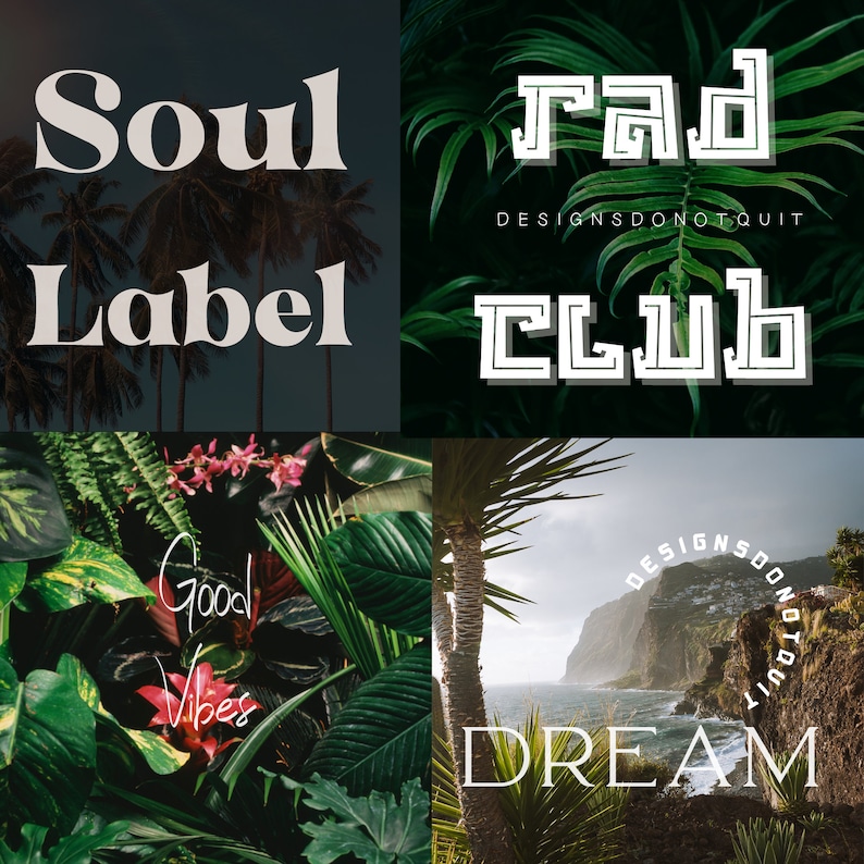 10 Tropical Font Bundle Canva Fonts, Circuit Fonts, Procreate Fonts ...