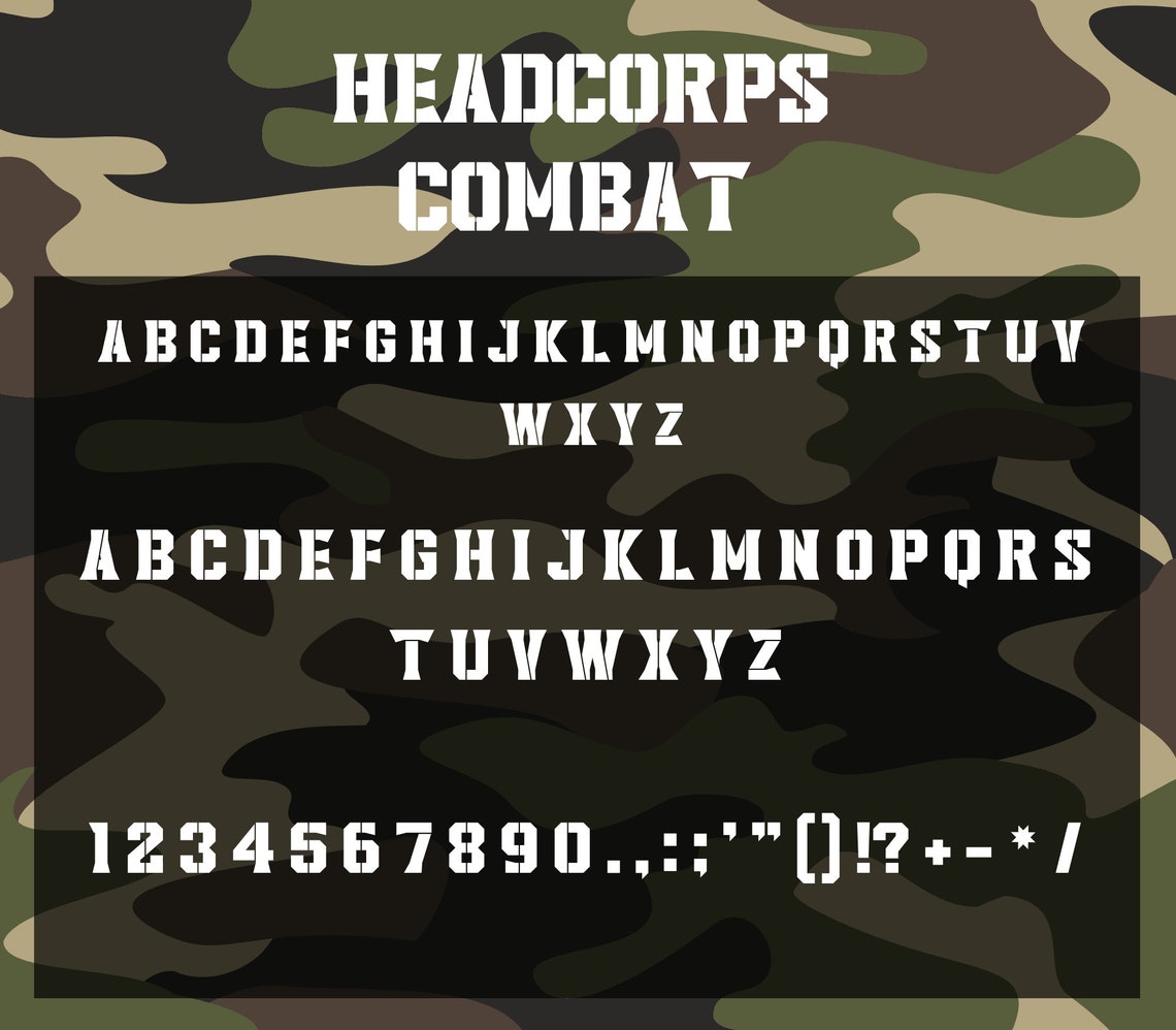 10 Military Fonts Bundle Canva Fonts, Cricut Fonts, Procreate Fonts ...