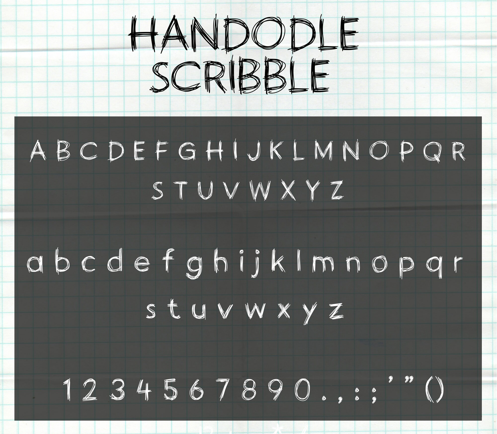 10 Doodle Fonts Bundle Canva Fonts, Cricut Fonts, Procreate Fonts ...