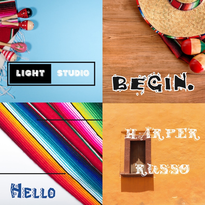 9 Mexican Font Bundle Canva Fonts, Circuit Fonts, Procreate Fonts ...