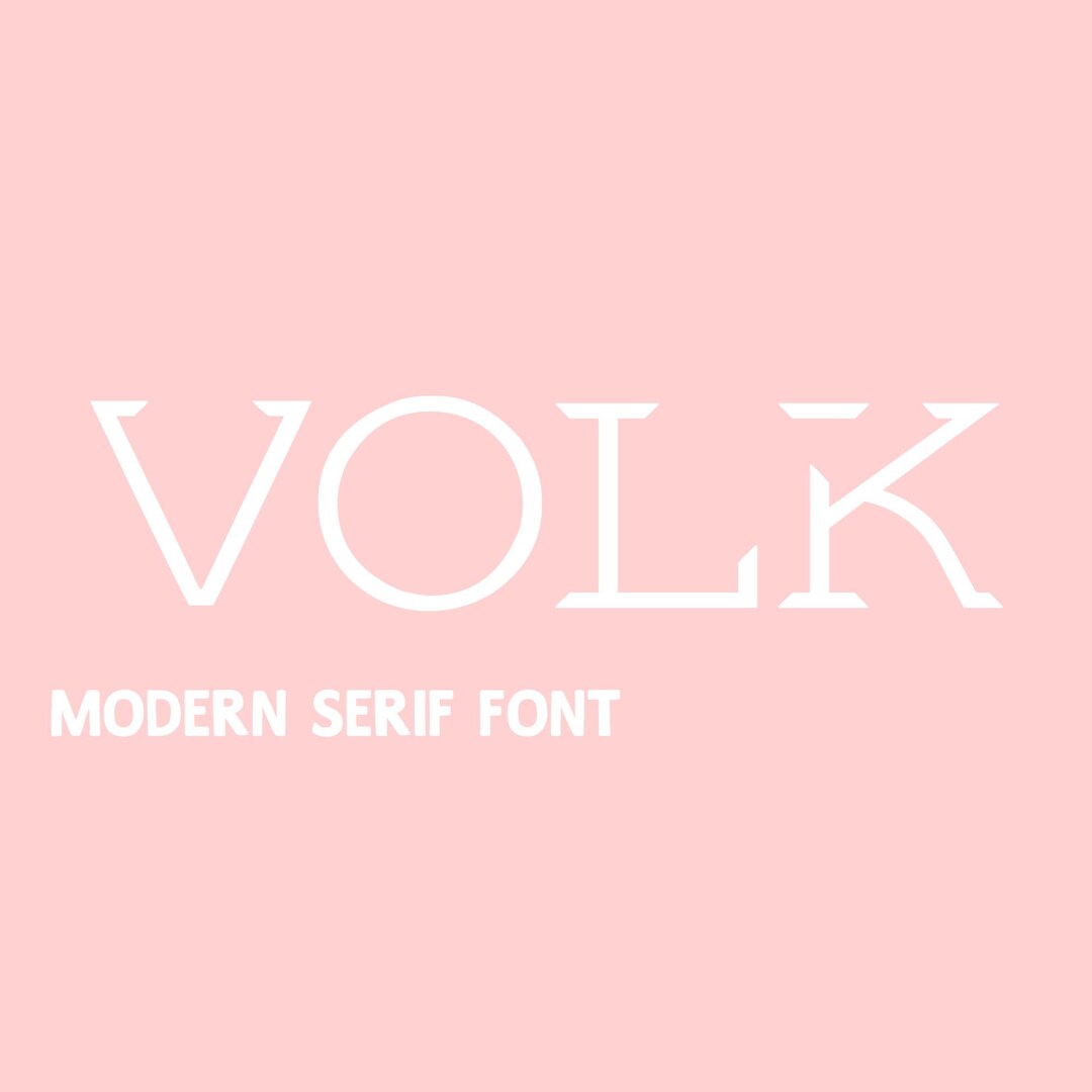 Volk Modern Serif Font, Canva Font, Circuit Font, Procreate Font ...