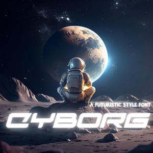 Cyborg Font, Canva Fonts, Cricut Font, Procreate Font, Branding Font ...