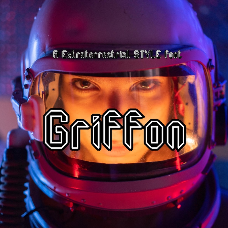 Griffon Font, Futuristic Font, Canva Font, Cricut Font, Procreate Font ...