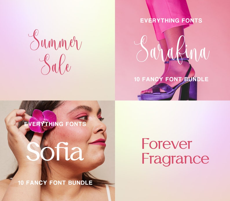 10 Fancy Font Bundle - Etsy