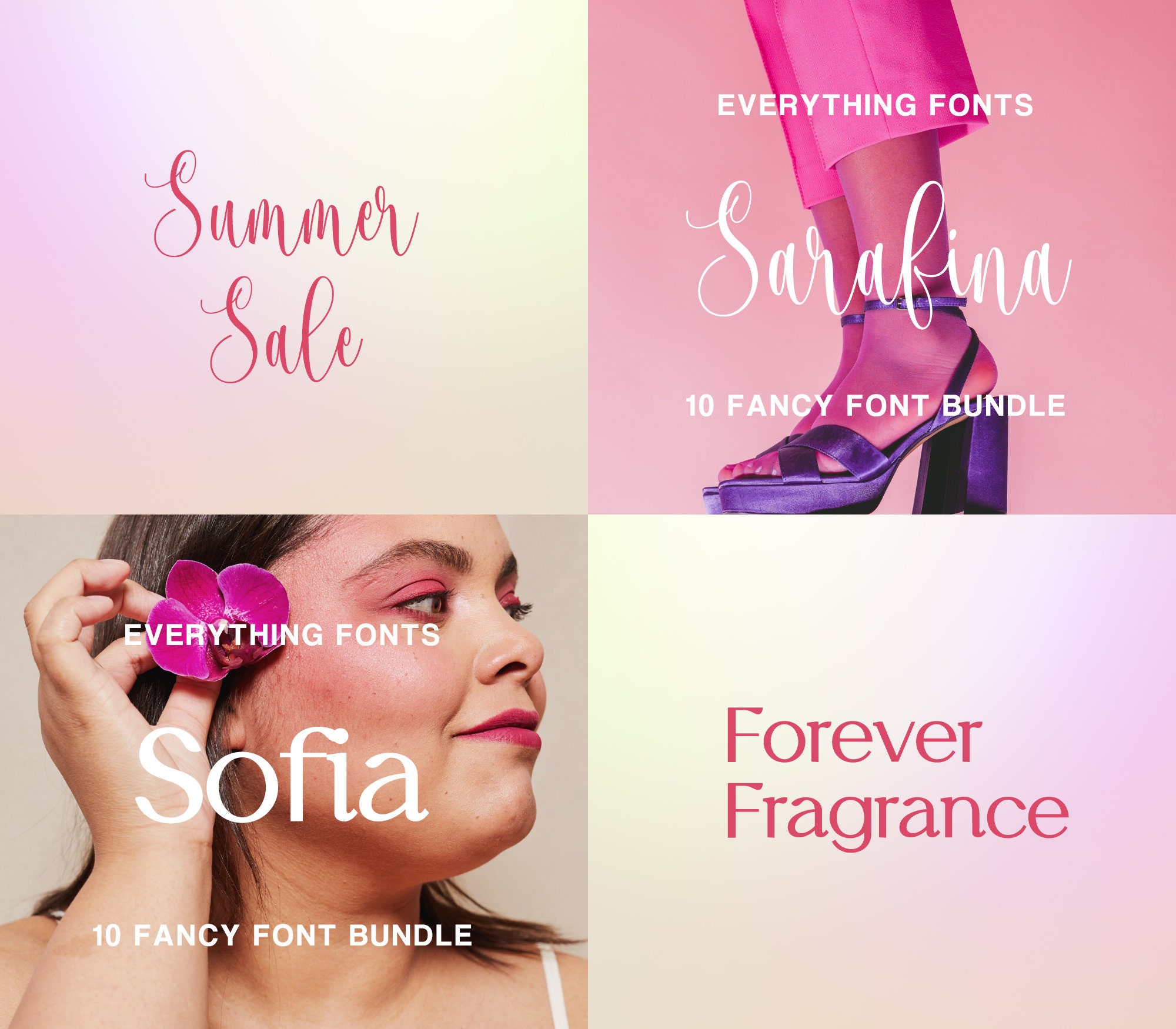 10 Fancy Font Bundle - Etsy