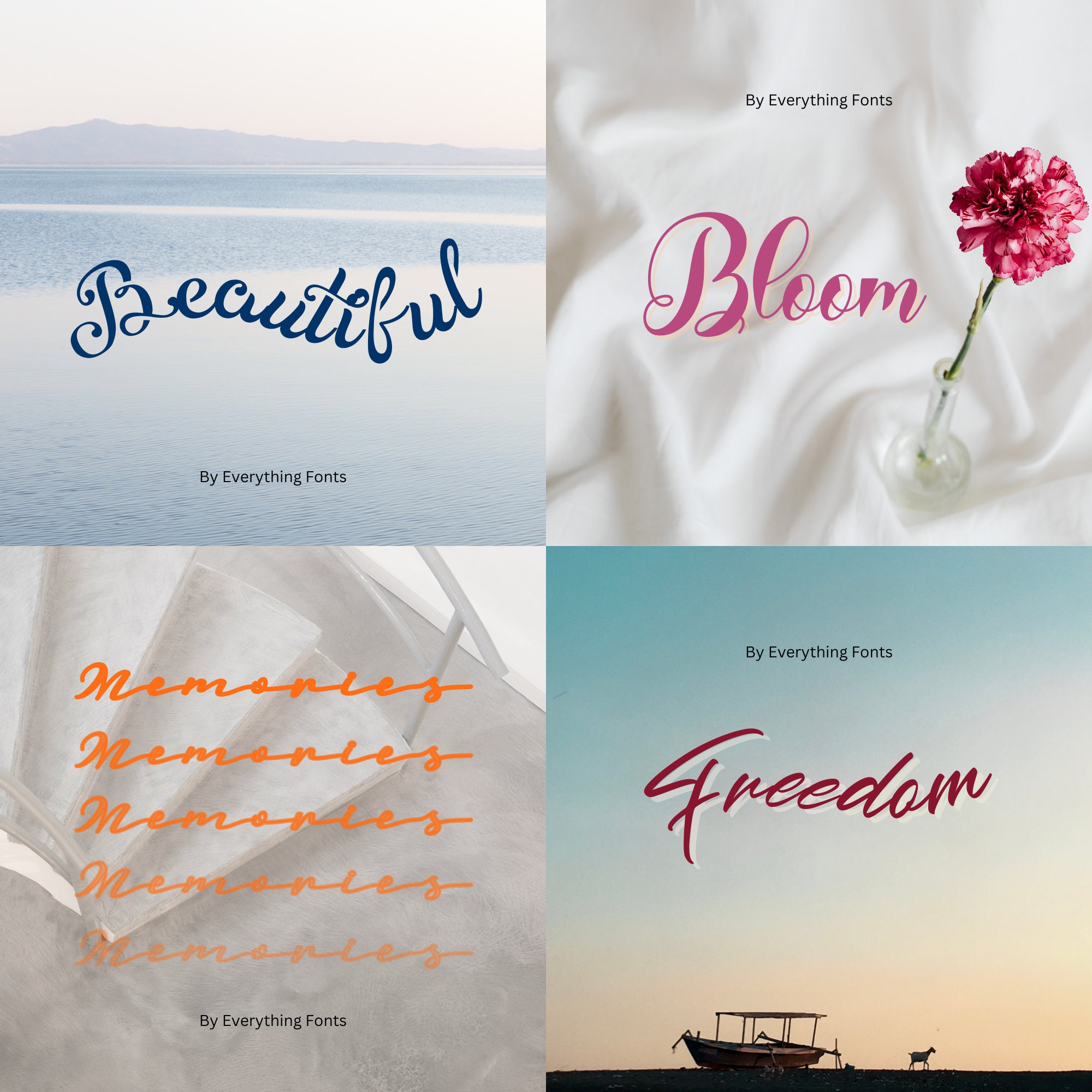 10 Calligraphy Font Bundle - Etsy
