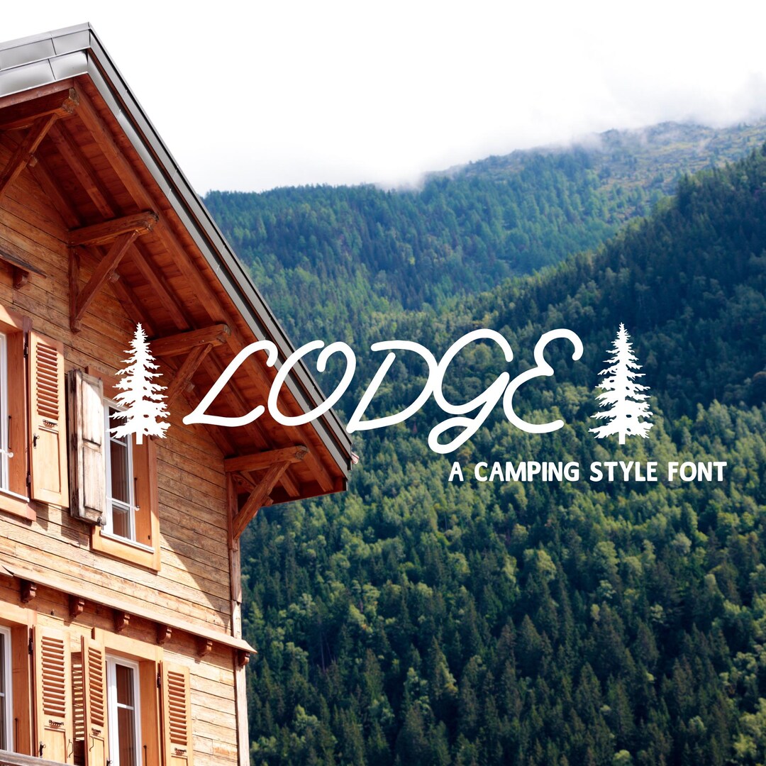 Lodge Font, Outdoor Font, Canva Font, Cricut Font, Procreate Font ...