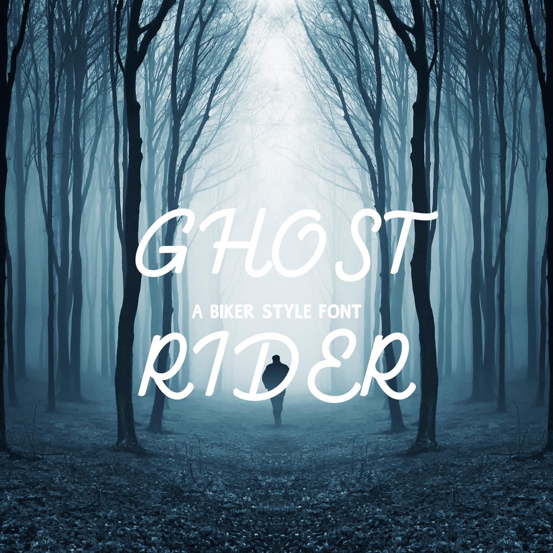Ghostrider Biker Font, Canva Font, Cricut Font, Procreate Font ...