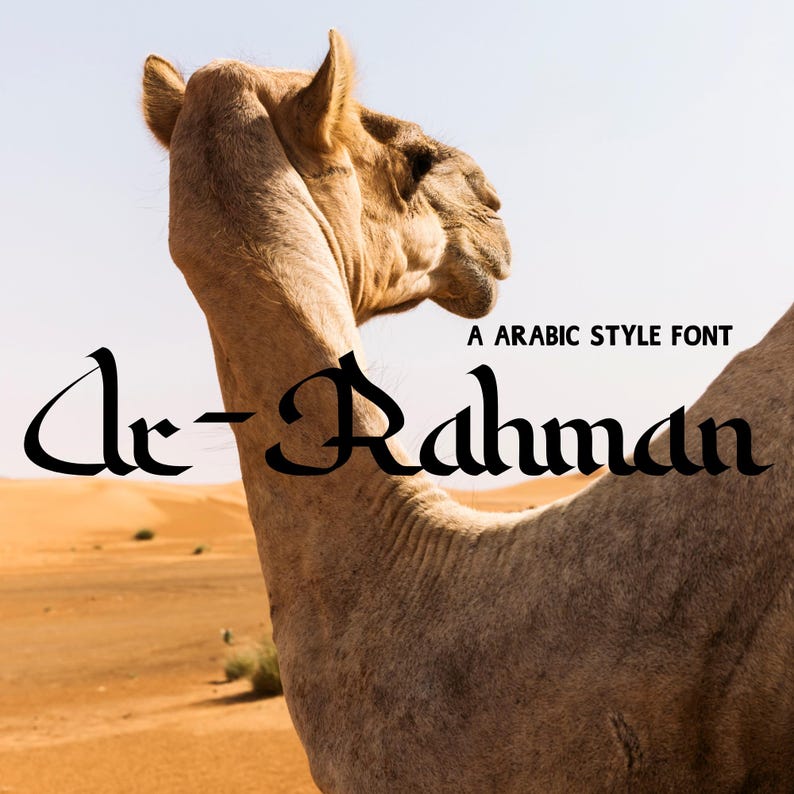 Ar-rahman Arabic Font, Bundle Canva Font, Cricut Font, Procreate Font ...