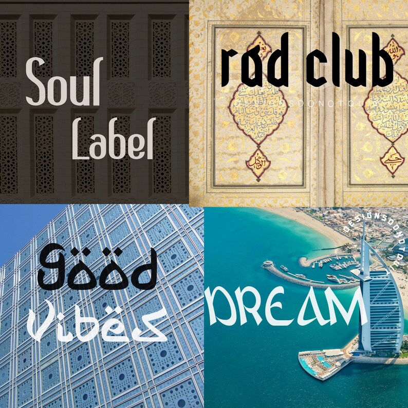 10 Arabic Font Bundle Canva Fonts, Circuit Fonts, Procreate Fonts ...