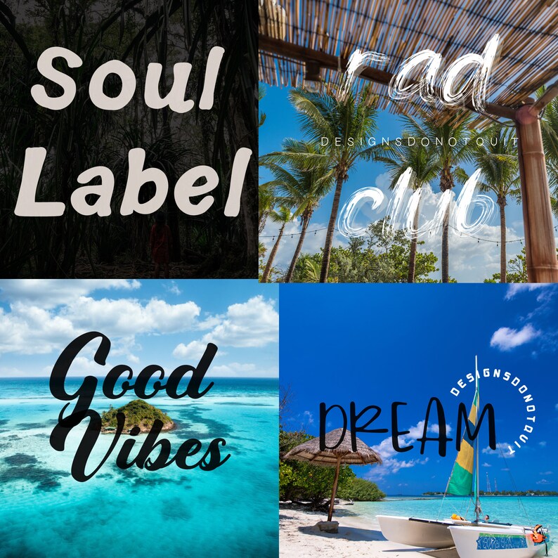 10 Tropical Font Bundle Canva Fonts, Circuit Fonts, Procreate Fonts ...