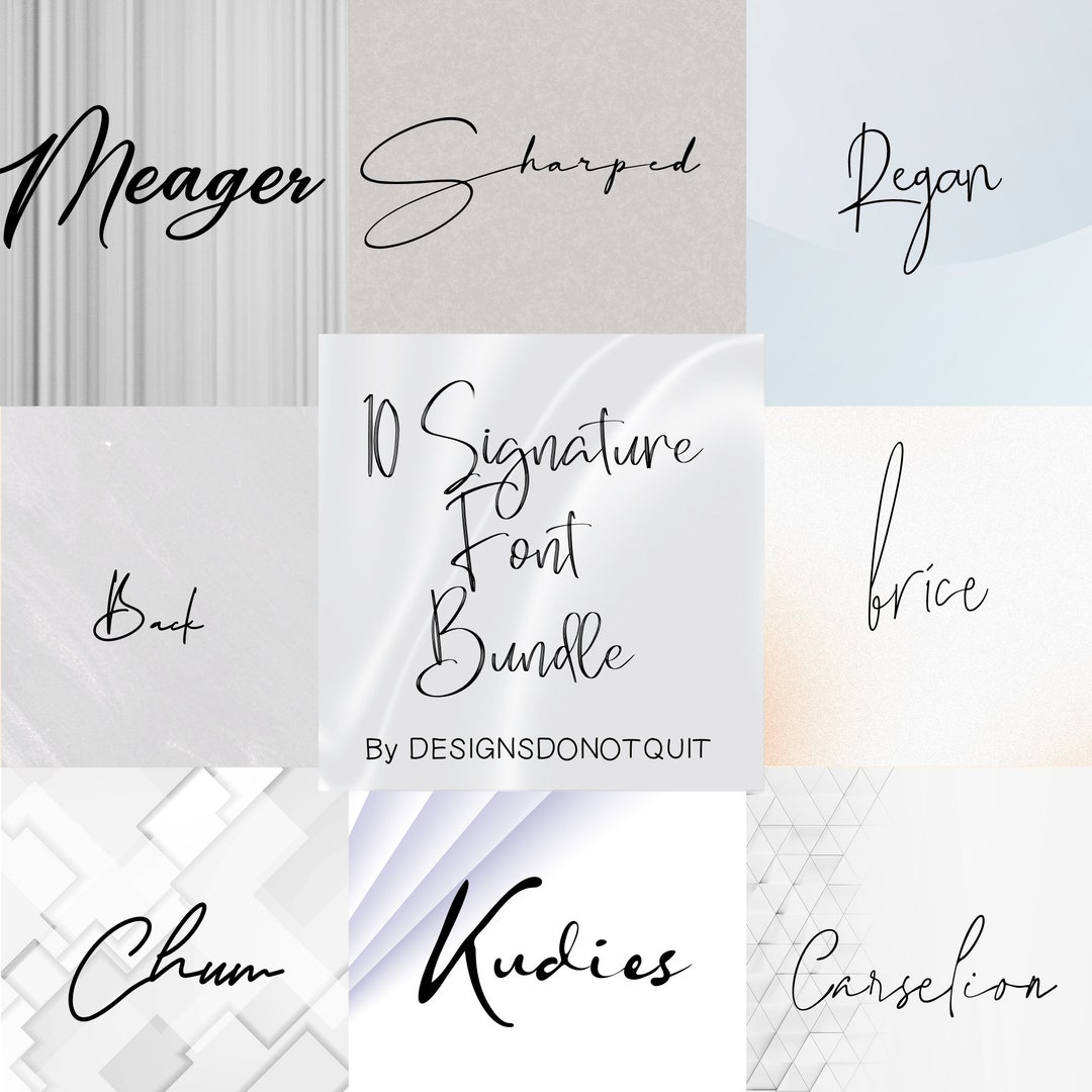 10 Handwritten Font Bundle Canva Fonts, Circuit Fonts, Procreate Fonts ...