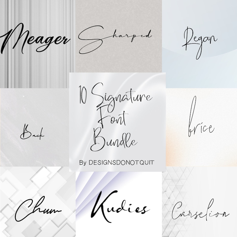 10 Handwritten Font Bundle Canva Fonts, Circuit Fonts, Procreate Fonts ...