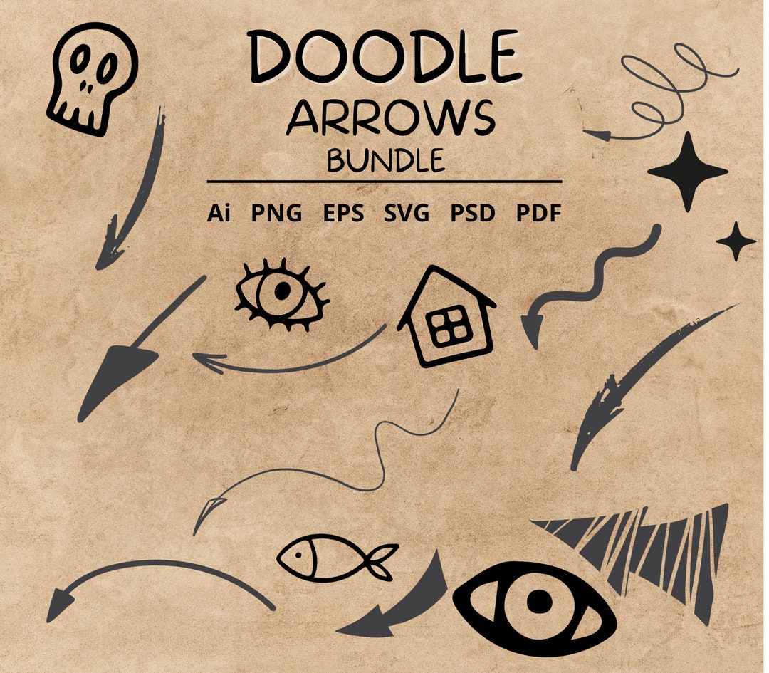 Doodle Arrows Bundle ai, Png, Svg, Eps, Pdf - Etsy