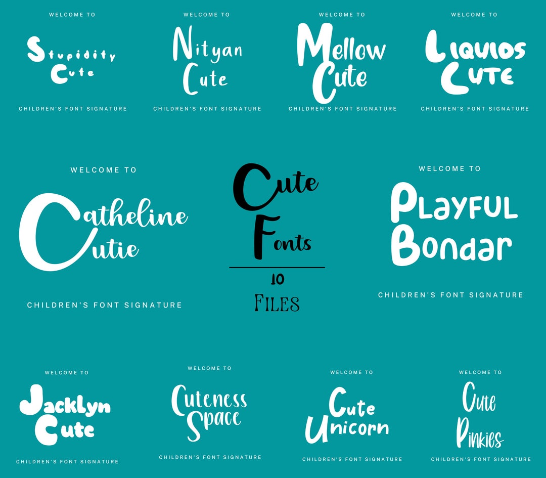 10 Cute Fonts Bundle Canva Fonts Cricut Fonts Procreate - Etsy Finland