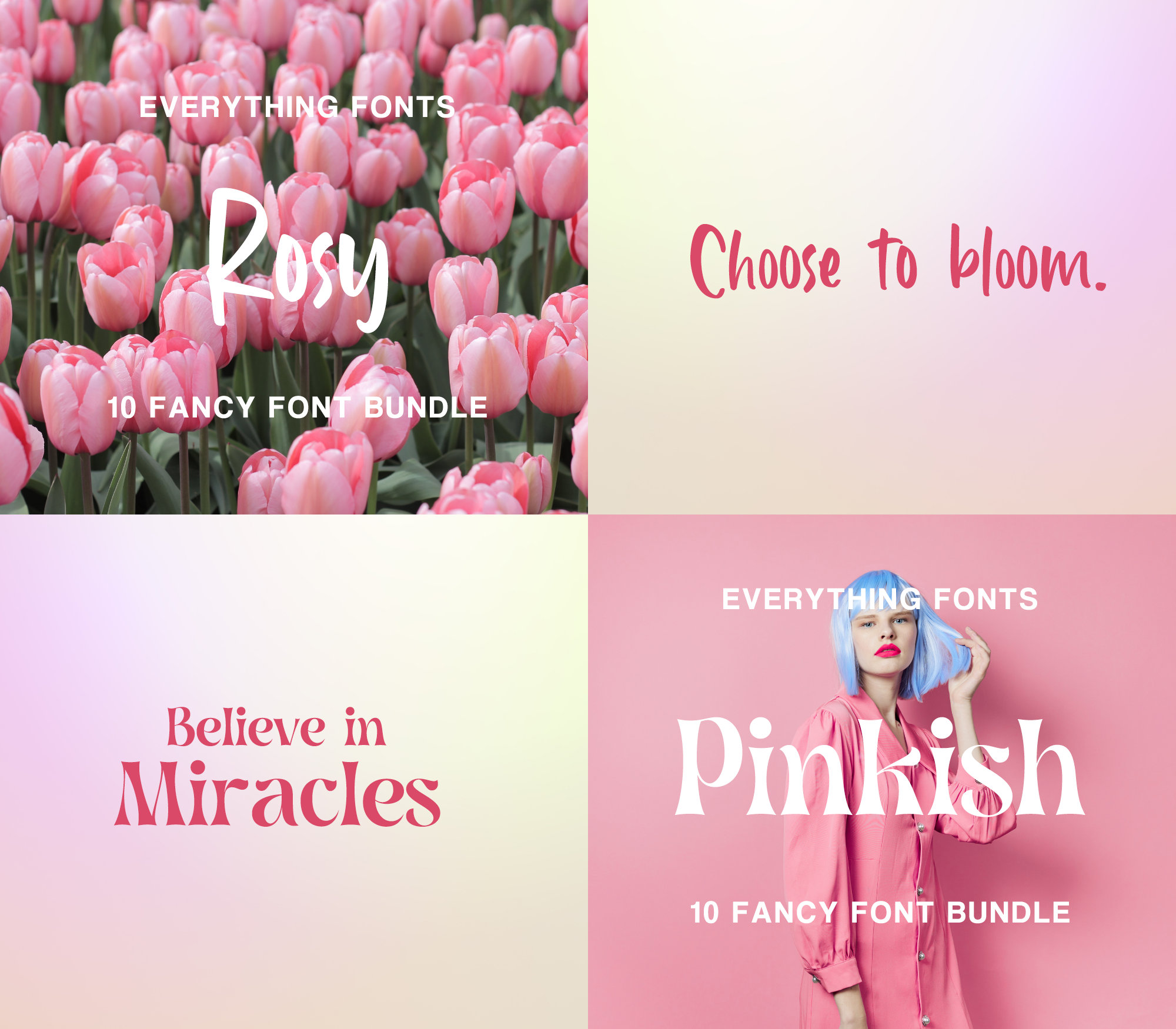 10 Fancy Font Bundle - Etsy