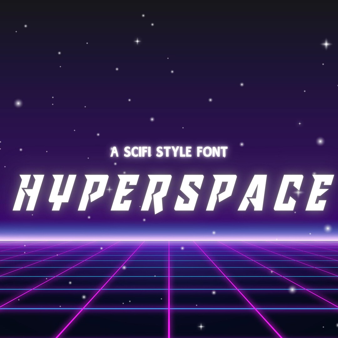 HYPERSPACE Font, Space Font, Canva Font, Cricut Font, Procreate Font ...