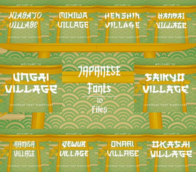 10 Japanese Fonts Bundle Canva Fonts, Cricut Fonts, Procreate Fonts ...