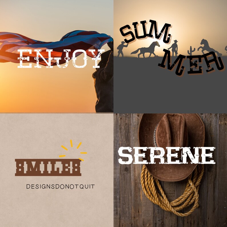 10 Western Font Bundle Canva Fonts Circuit Fonts Procreate - Etsy