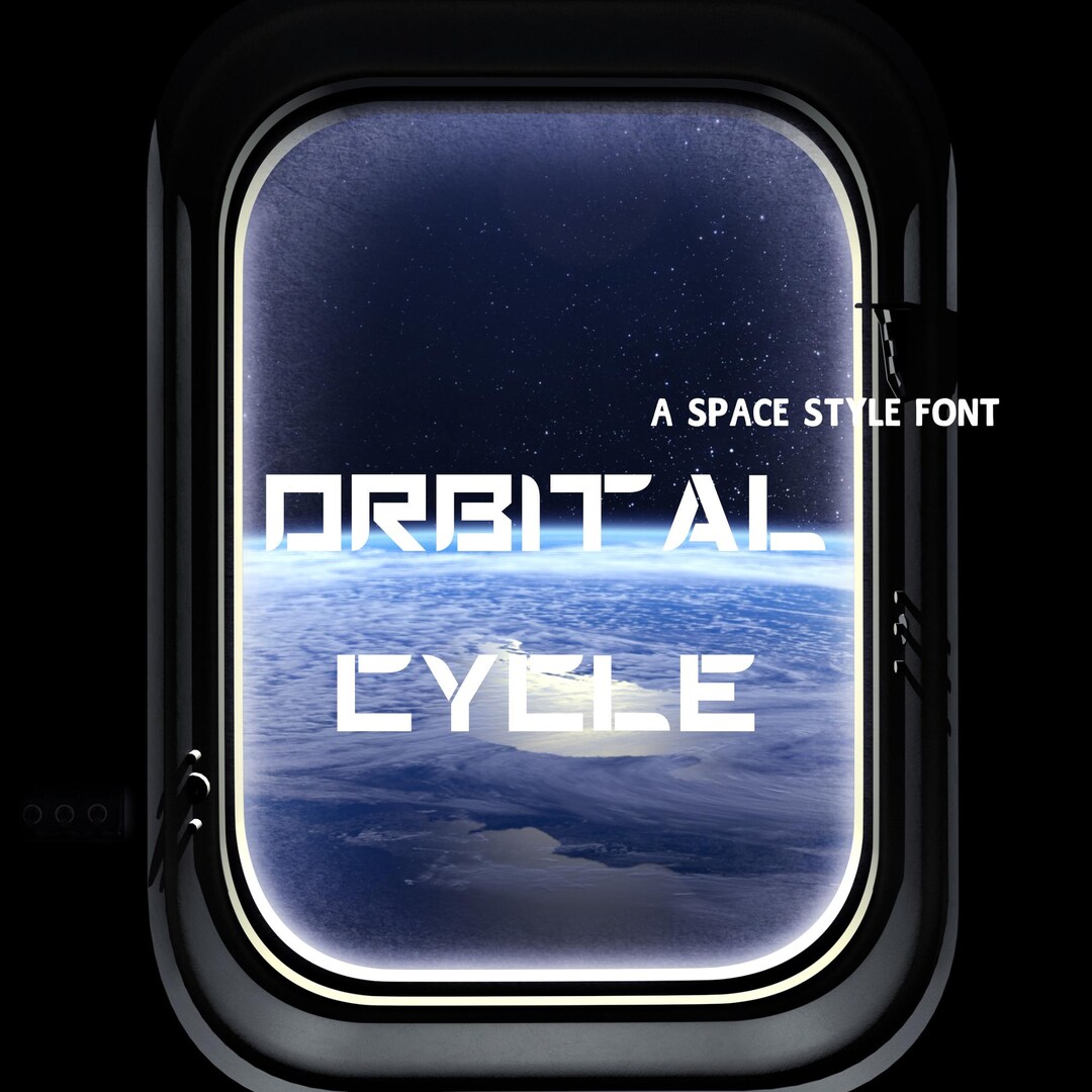 Orbital Cycle Font, Space Font, Canva Font, Cricut Font, Procreate Font ...