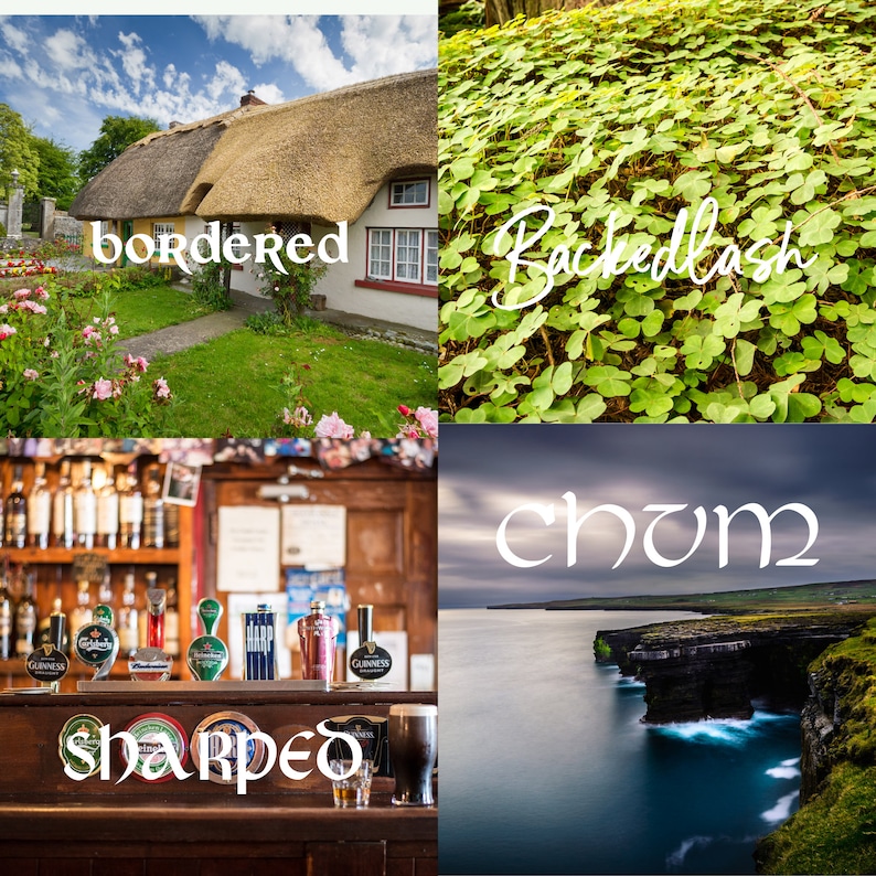 10 Irish Celtic Font Bundle Canva Fonts, Circuit Fonts, Procreate Fonts ...