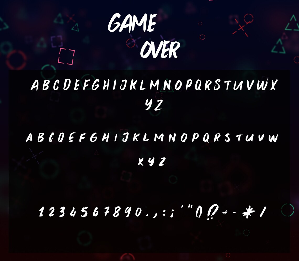 10 Gamer Fonts Bundle Canva Fonts Cricut Fonts Procreate - Etsy Hong Kong