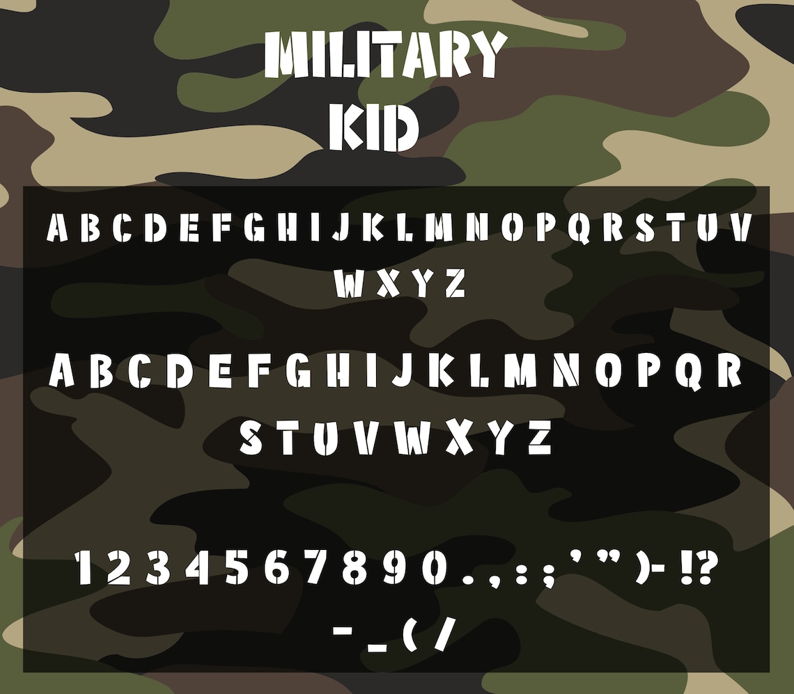 10 Military Fonts Bundle Canva Fonts Cricut Fonts Procreate - Etsy