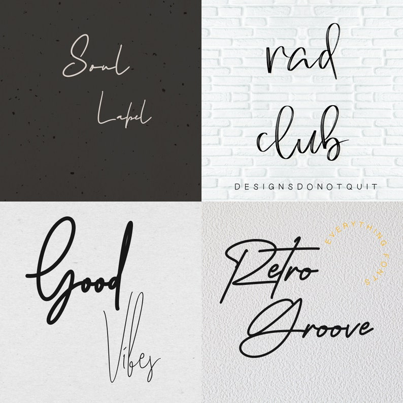 10 Handwritten Font Bundle Canva Fonts, Circuit Fonts, Procreate Fonts ...