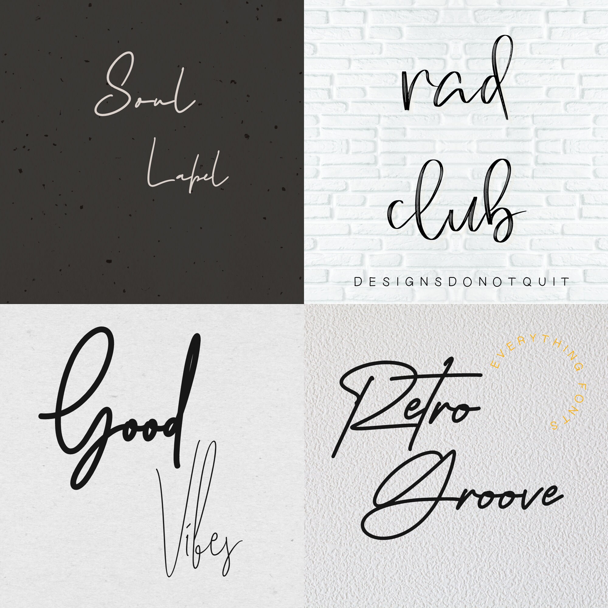 10 Handwritten Font Bundle Canva Fonts, Circuit Fonts, Procreate Fonts ...