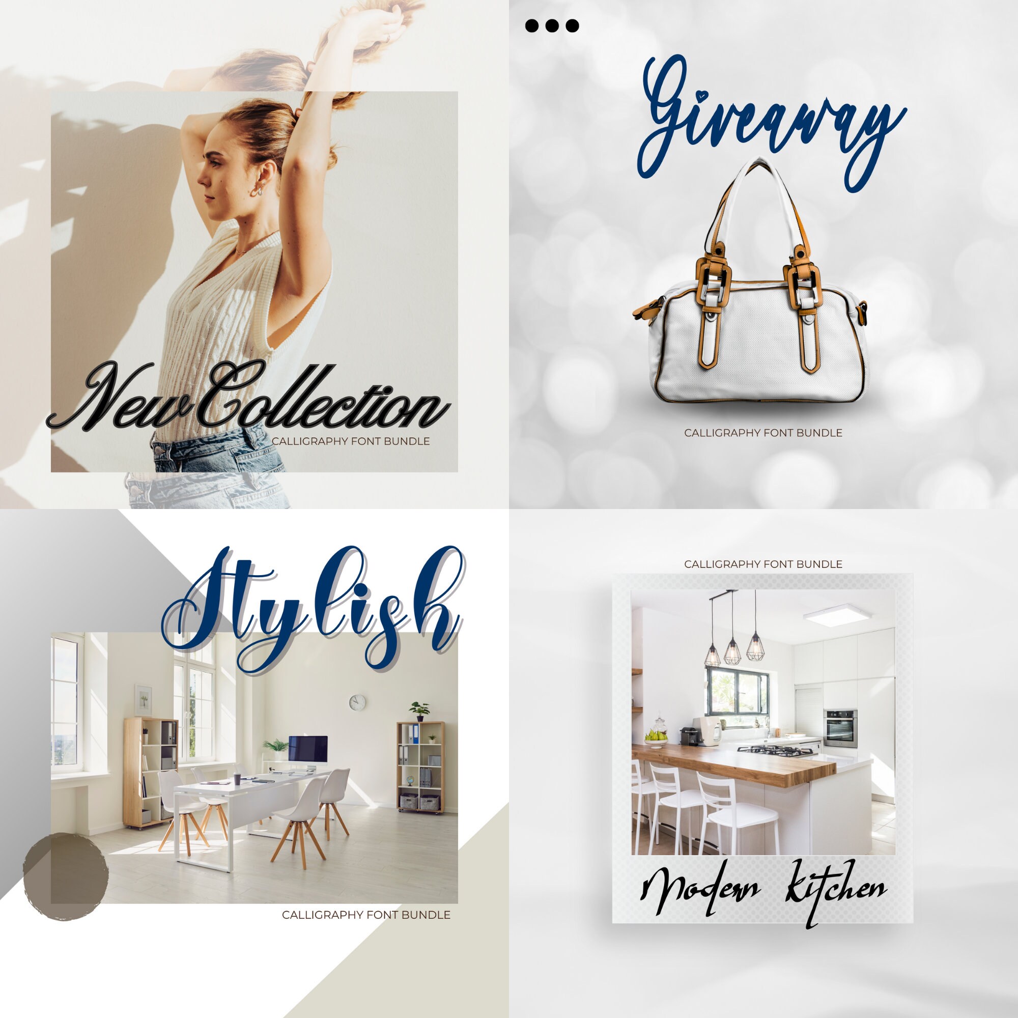 10 Calligraphy Font Bundle - Etsy