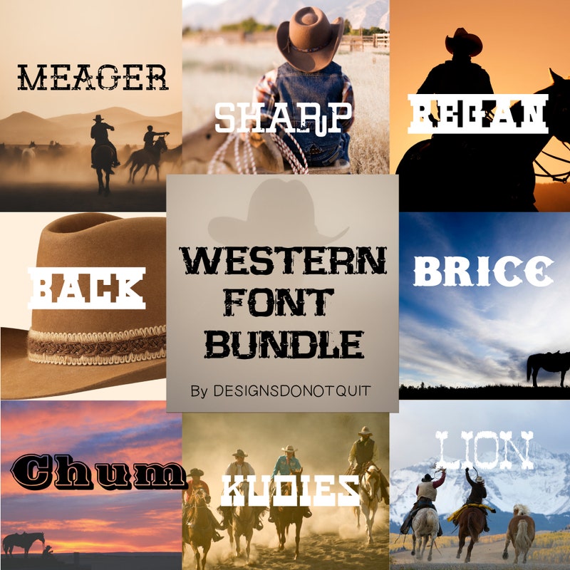 Western Font - Etsy