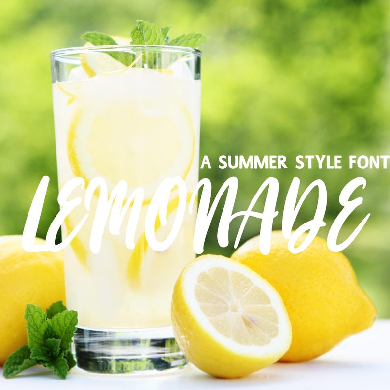 LEMONADE Summer Style Font, Canva Fonts, Cricut Fonts, Procreate Fonts ...