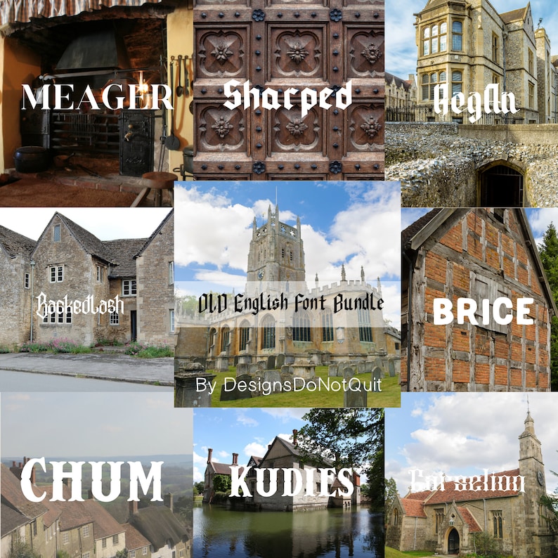 10 Old English Font Bundle Canva Fonts Circuit Fonts - Etsy
