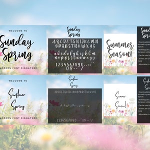 10 Spring Fonts Bundle Canva Fonts, Cricut Fonts, Procreate Fonts ...