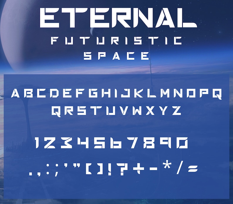 9 Space Fonts Bundle Canva Fonts, Cricut Fonts, Procreate Fonts ...