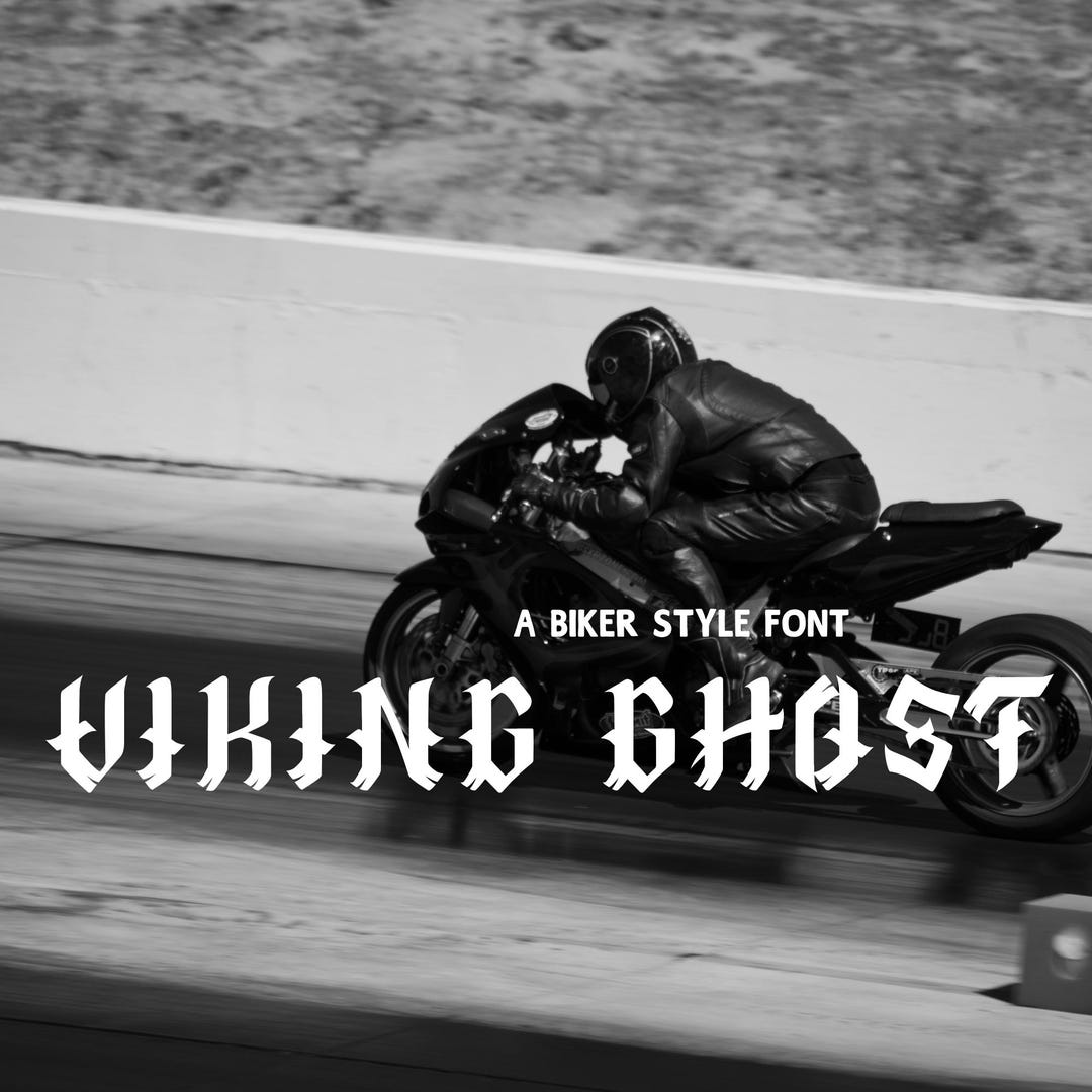 Viking Ghost Biker Font, Canva Font, Cricut Font, Procreate Font ...