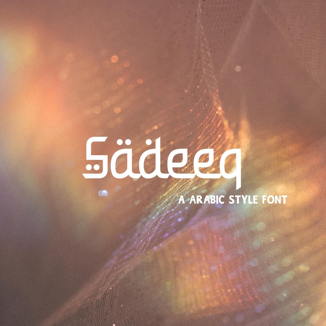 Sadeeq Arabic Font, Bundle Canva Font, Cricut Font, Procreate Font ...