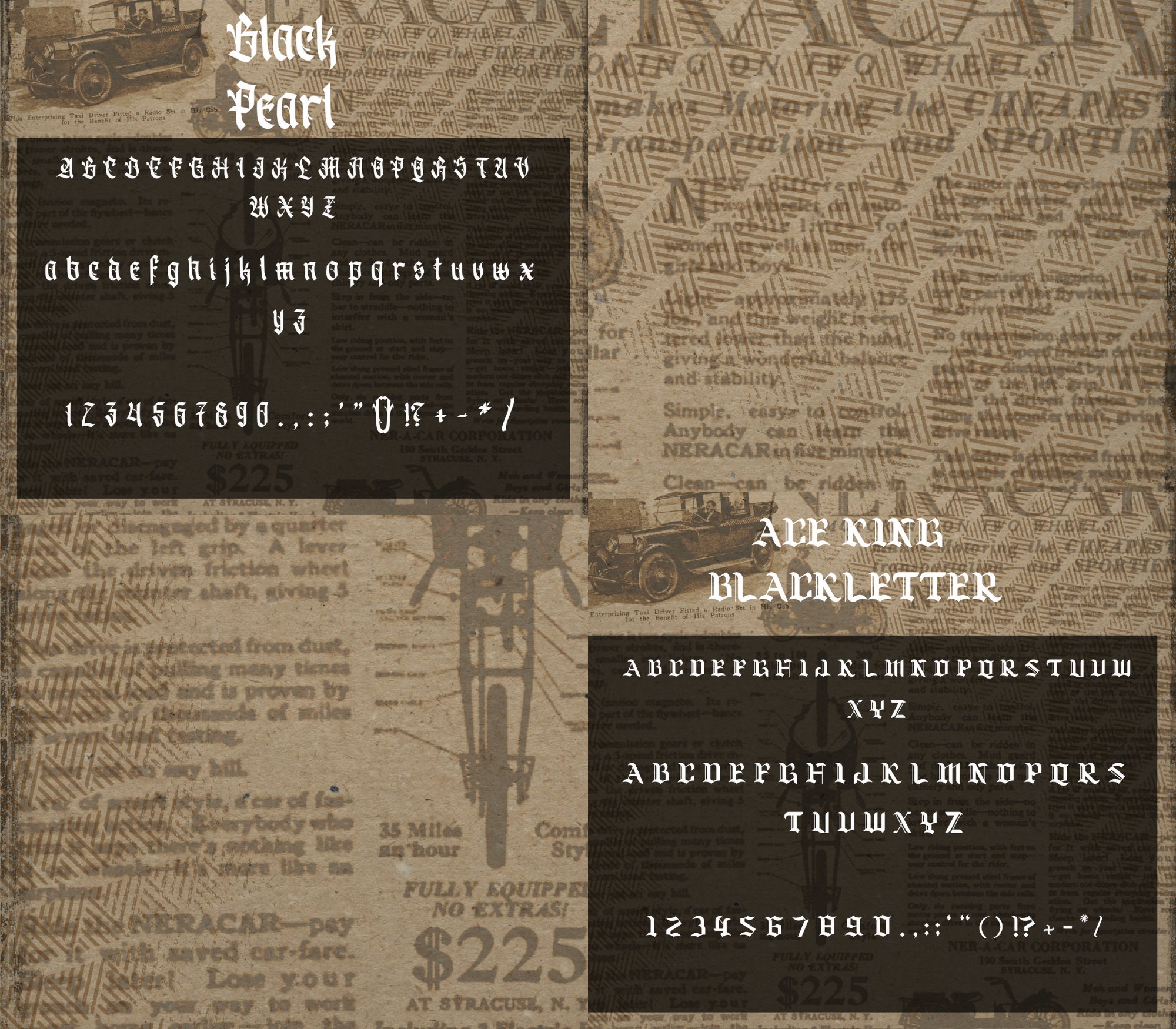 10 Gothic Fonts Bundle Canva Fonts, Cricut Fonts, Procreate Fonts ...