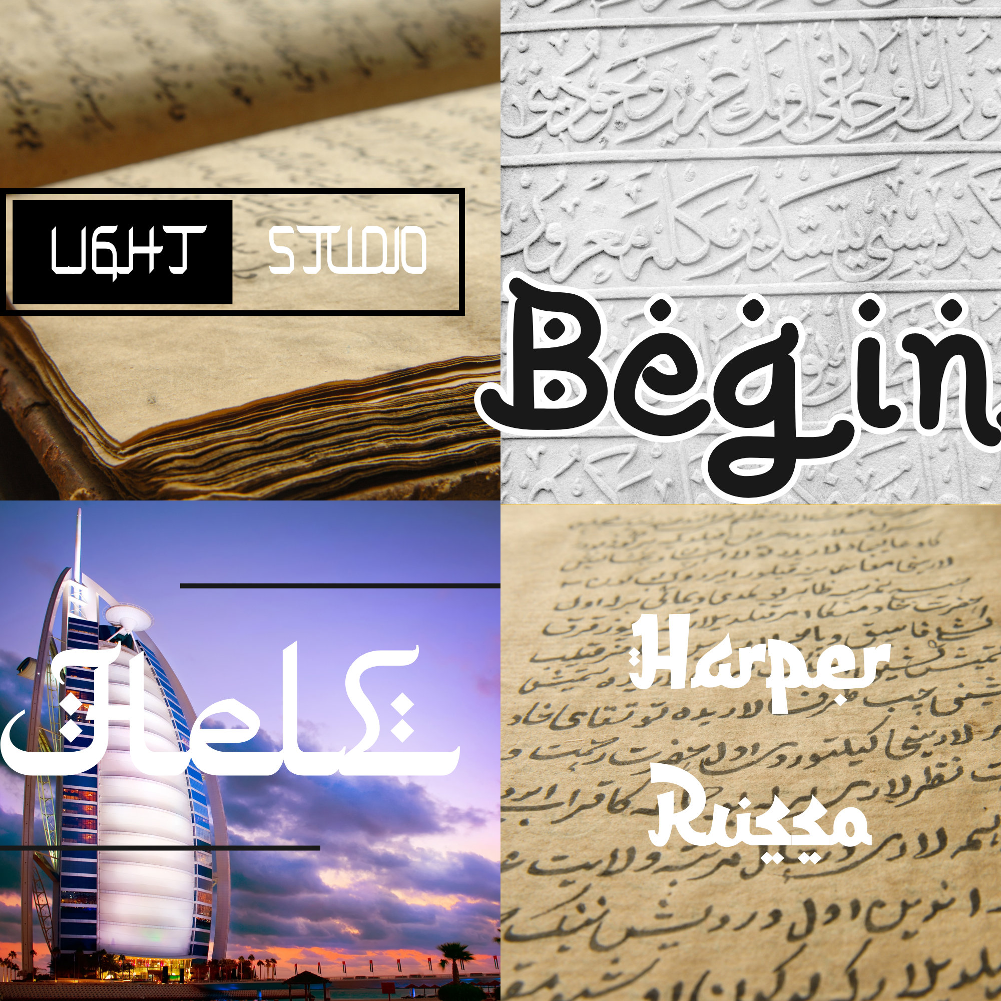 10 Arabic Font Bundle Canva Fonts, Circuit Fonts, Procreate Fonts ...