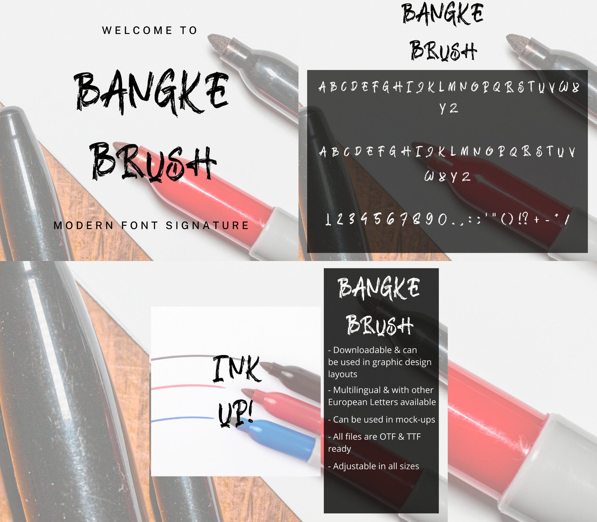 10 Sharpie Fonts Bundle Canva Fonts, Cricut Fonts, Procreate Fonts ...