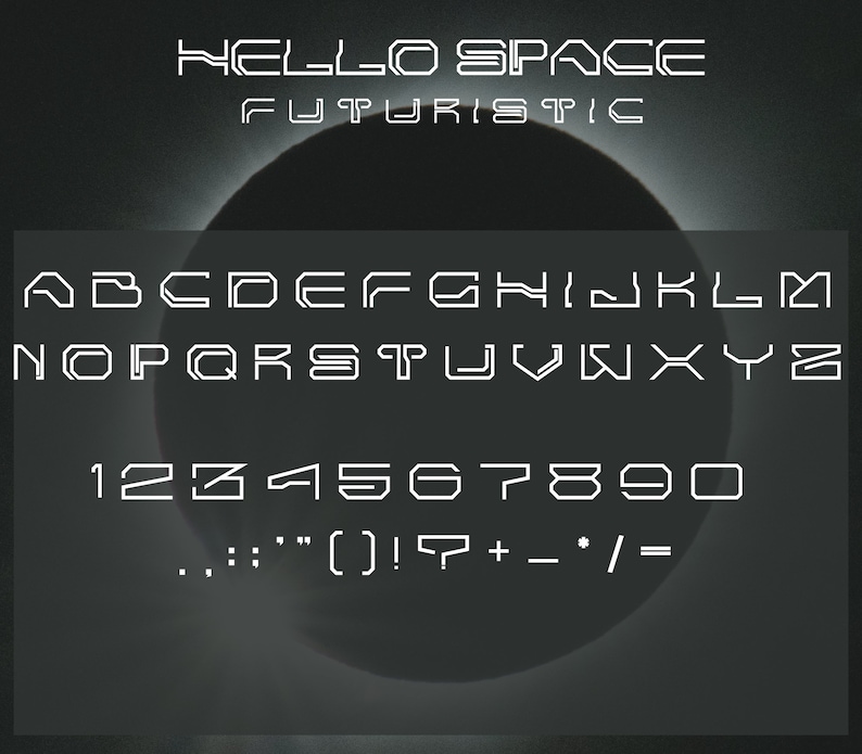 9 Space Fonts Bundle Canva Fonts, Cricut Fonts, Procreate Fonts ...