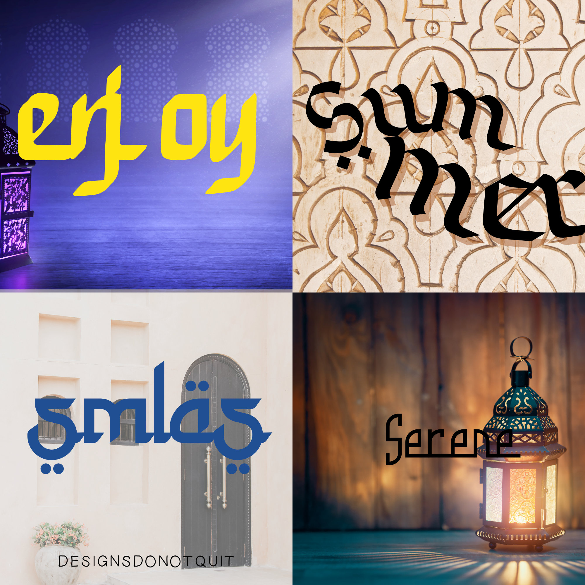 10 Arabic Font Bundle Canva Fonts, Circuit Fonts, Procreate Fonts ...
