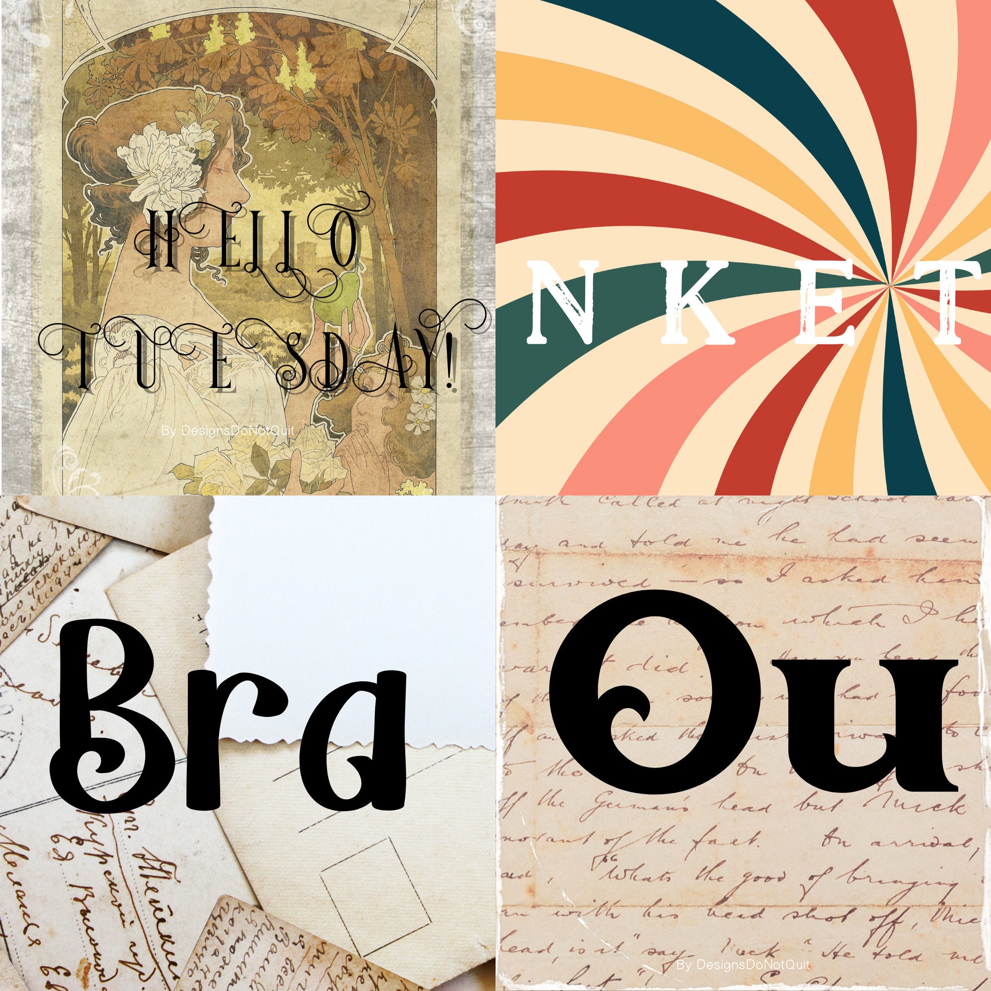 10 Vintage Font Bundle Canva Fonts, Circuit Fonts, Procreate Fonts ...