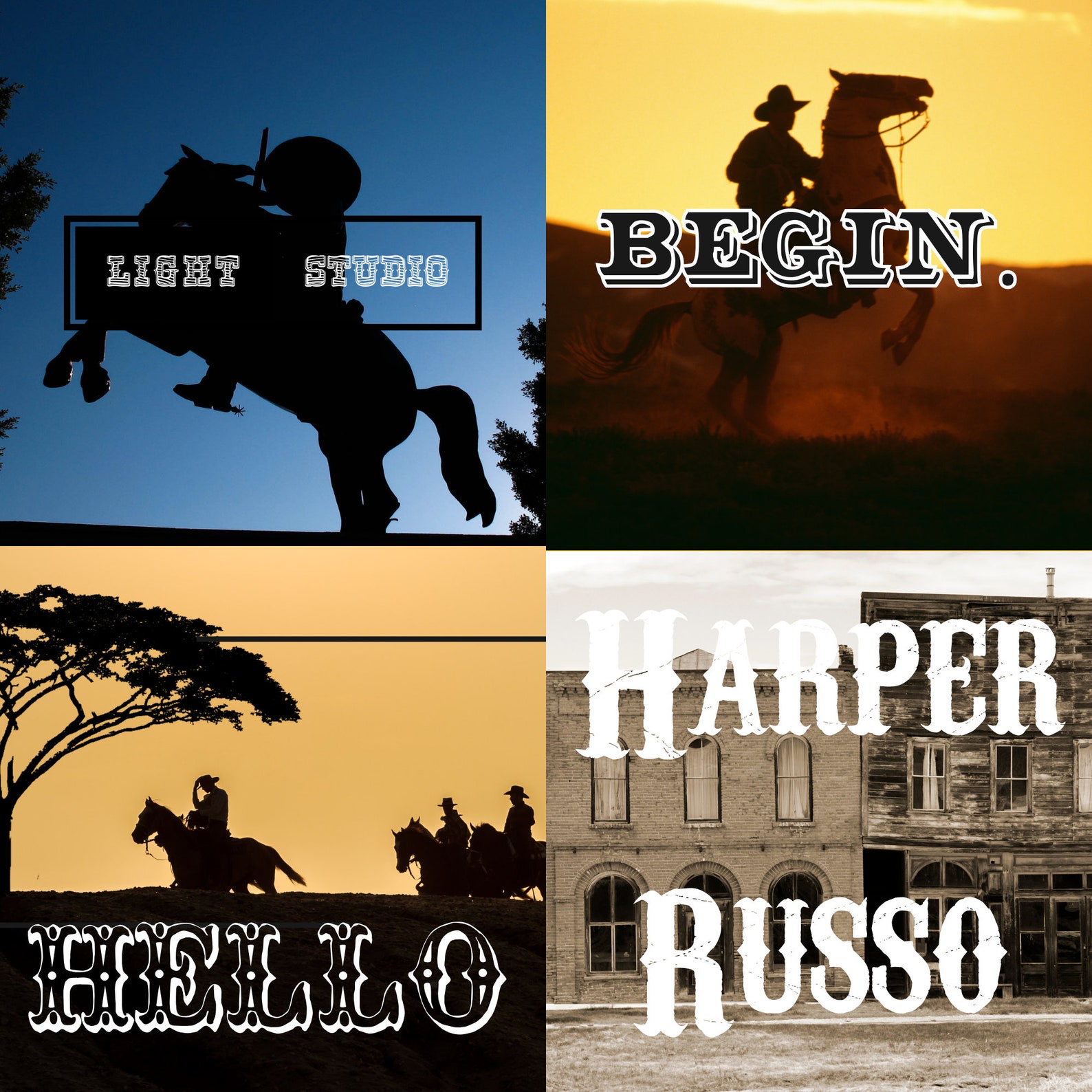 10 Western Font Bundle Canva Fonts, Circuit Fonts, Procreate Fonts ...