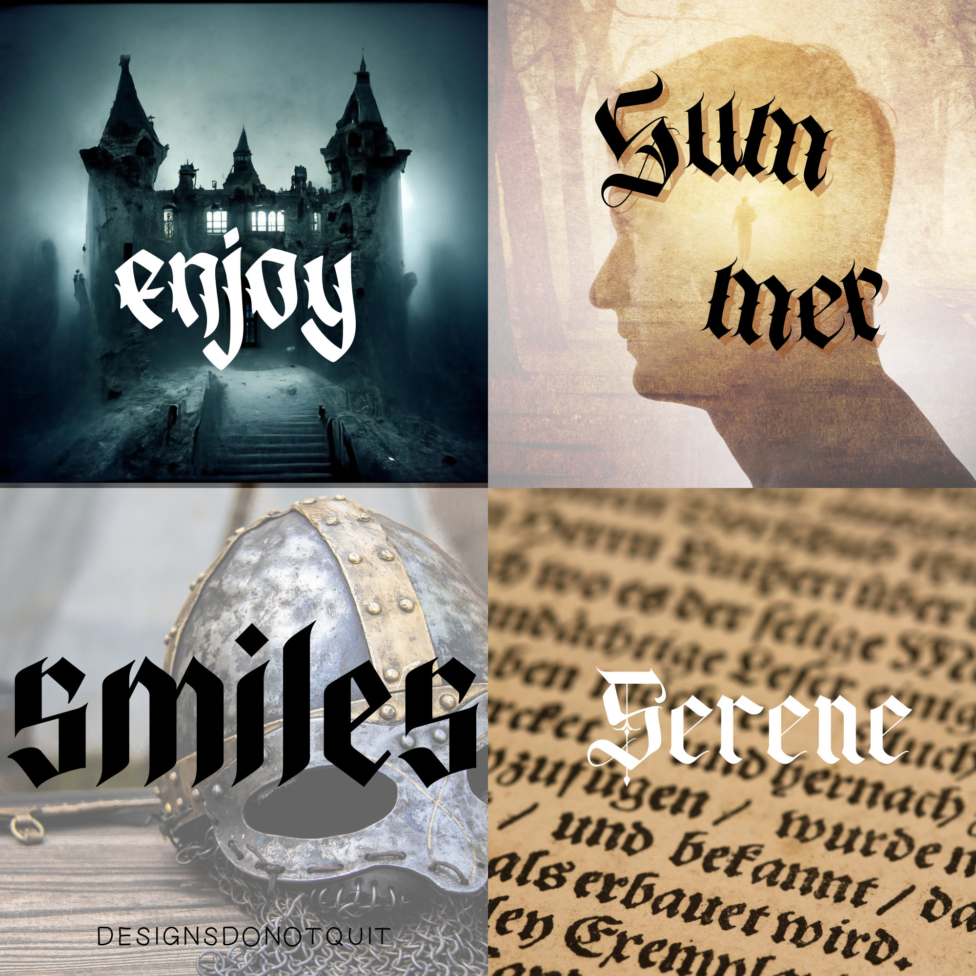 10 Gothic Font Bundle Canva Fonts, Circuit Fonts, Procreate Fonts ...